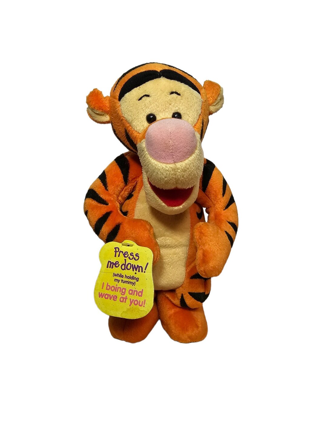 Vintage 1997 Disney Winnie the Pooh Waving & Boing Tigger 10.5" Plush ...