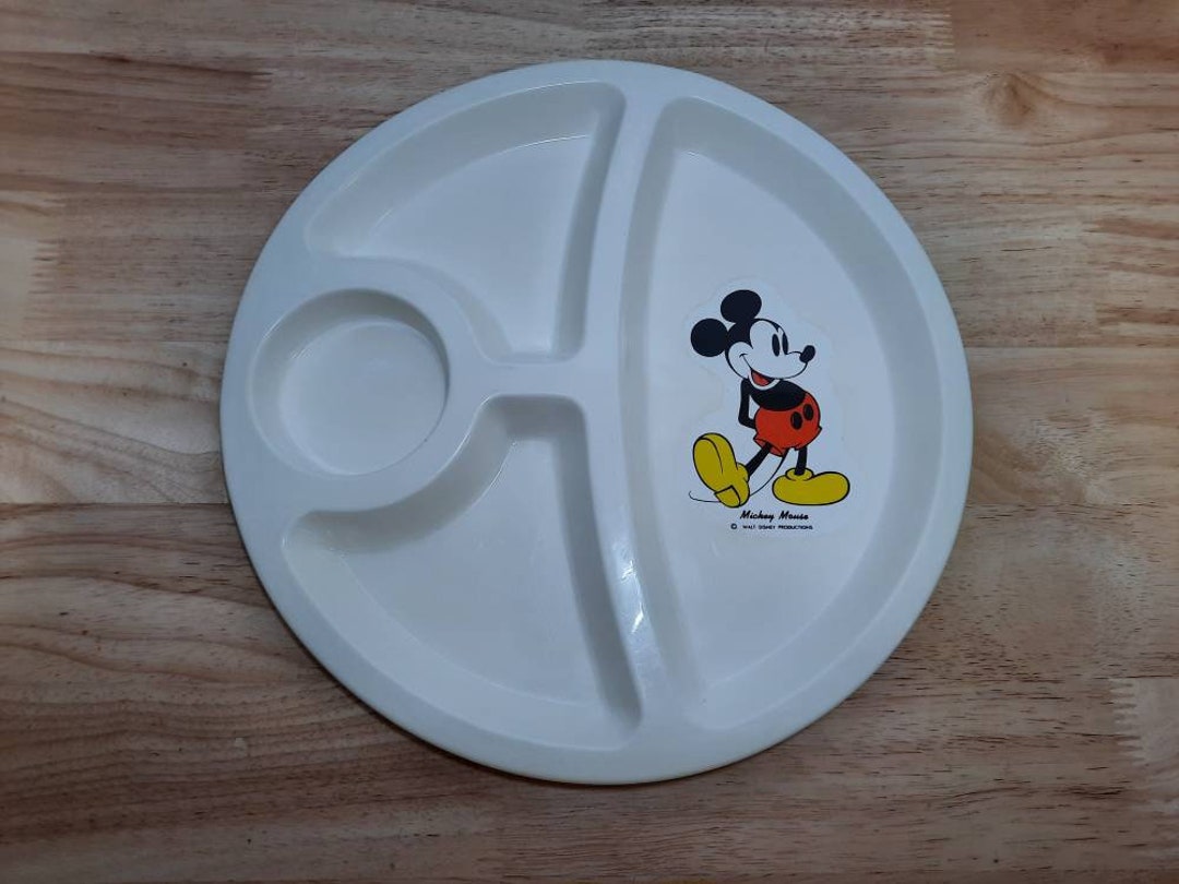 Vintage Disney Mickey Mouse Divided Plate. - Etsy