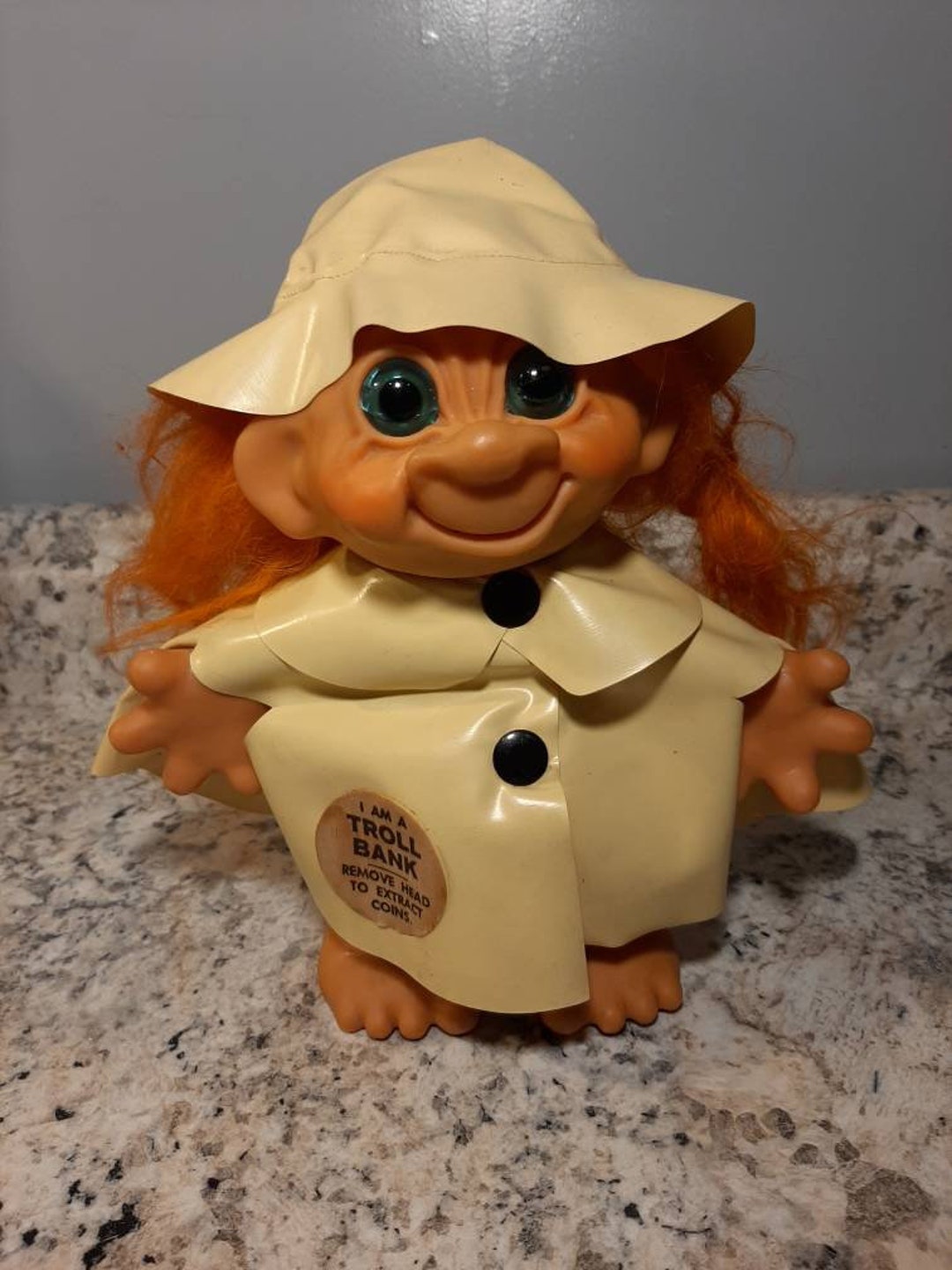 Vintage 1961 Troll Coin Bank - Etsy