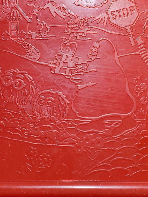 Vintage 1988 McDonald's Red Plastic Pencil Case - Gem
