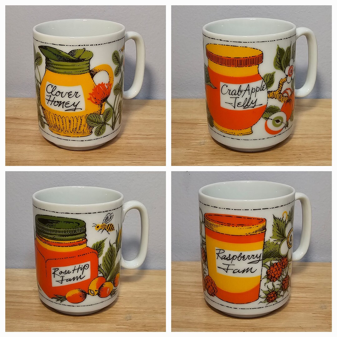 Vintage MCM Holt Howard Jam Jelly Mugs - Etsy