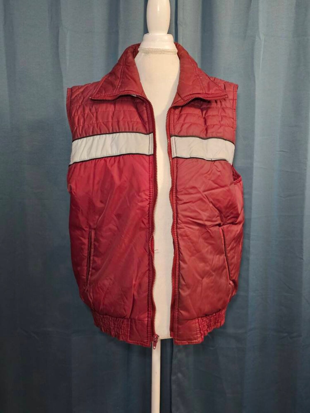 Vintage 80's Deep North Large Maroon Puffer Vest - Etsy