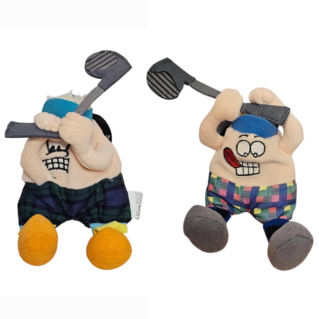 Vintage 1998 Silly Slammers Sport Golfers Beanbags Mcdivot & Mulligan ...