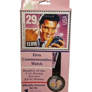 Vintage 1993 Elvis Presley USPS Commemorative Stamp Wrist Watch New in ...