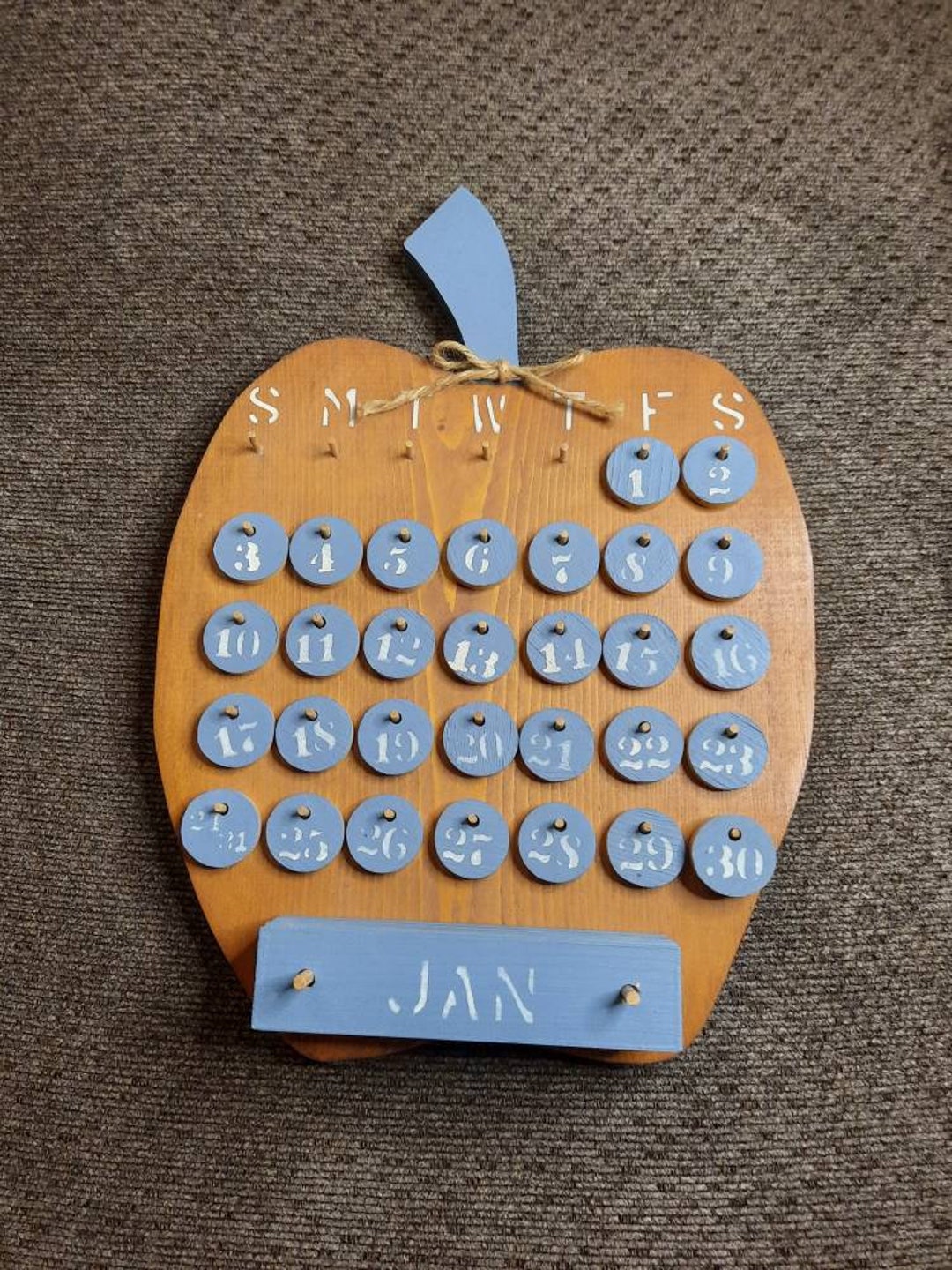Vintage Wooden Perpetual Apple Calendar - Etsy