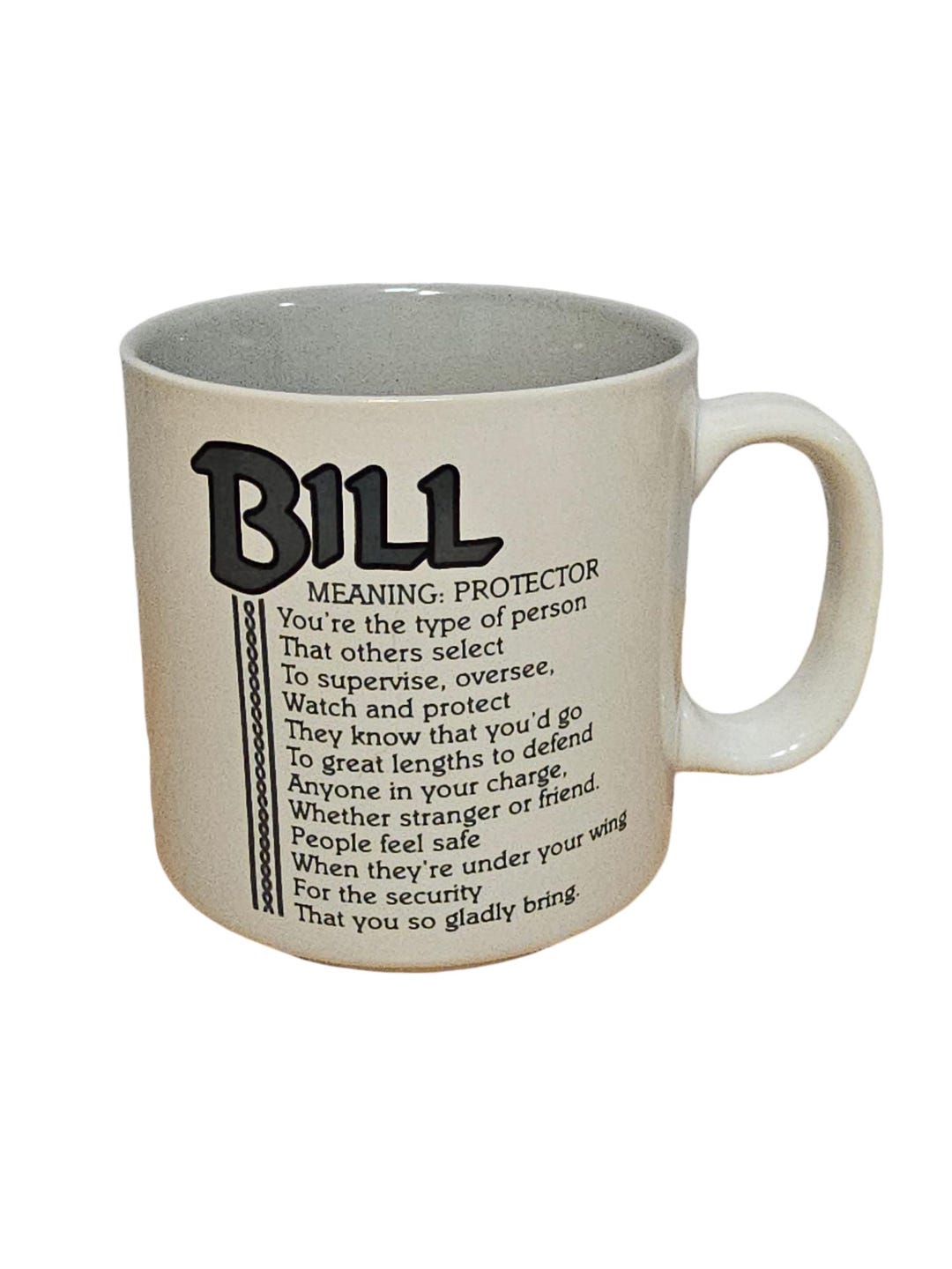 Vintage Papel Bill Name Poetry Mug - Etsy