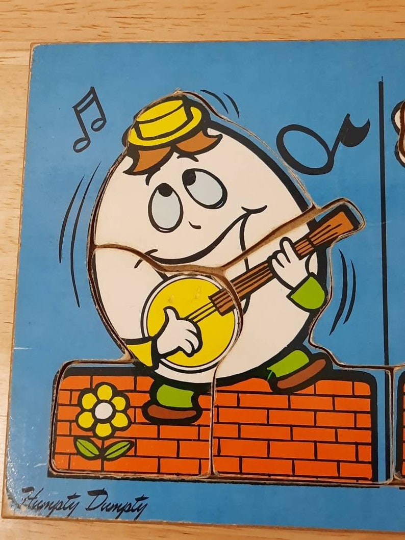 60's Humpty Dumpty Wooden Frame Tray Puzzle - Etsy