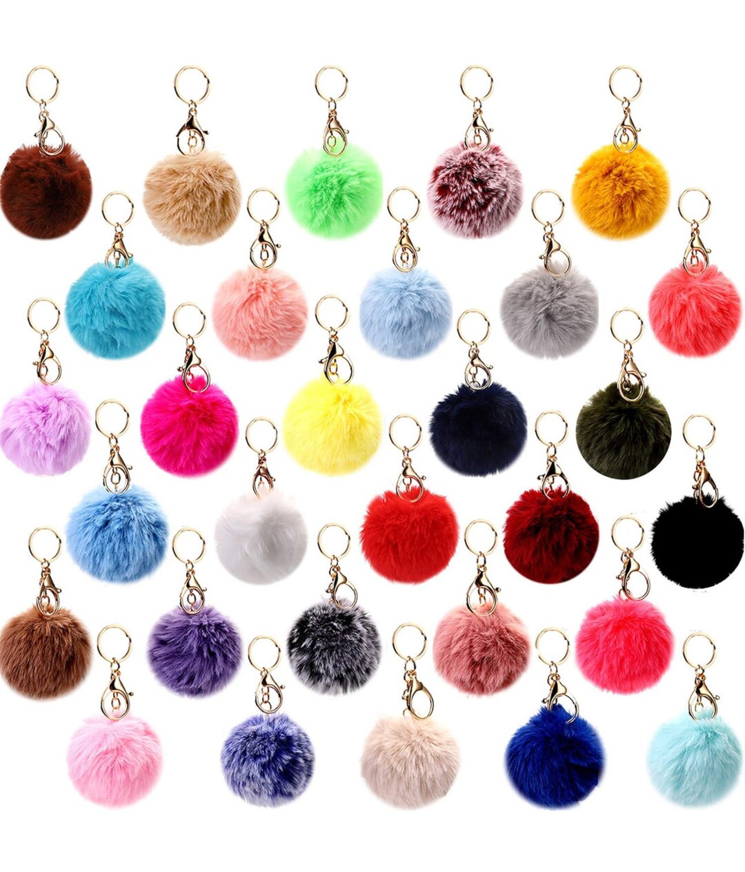 Pom Pom Keychains can Be Added to Any Order - Etsy