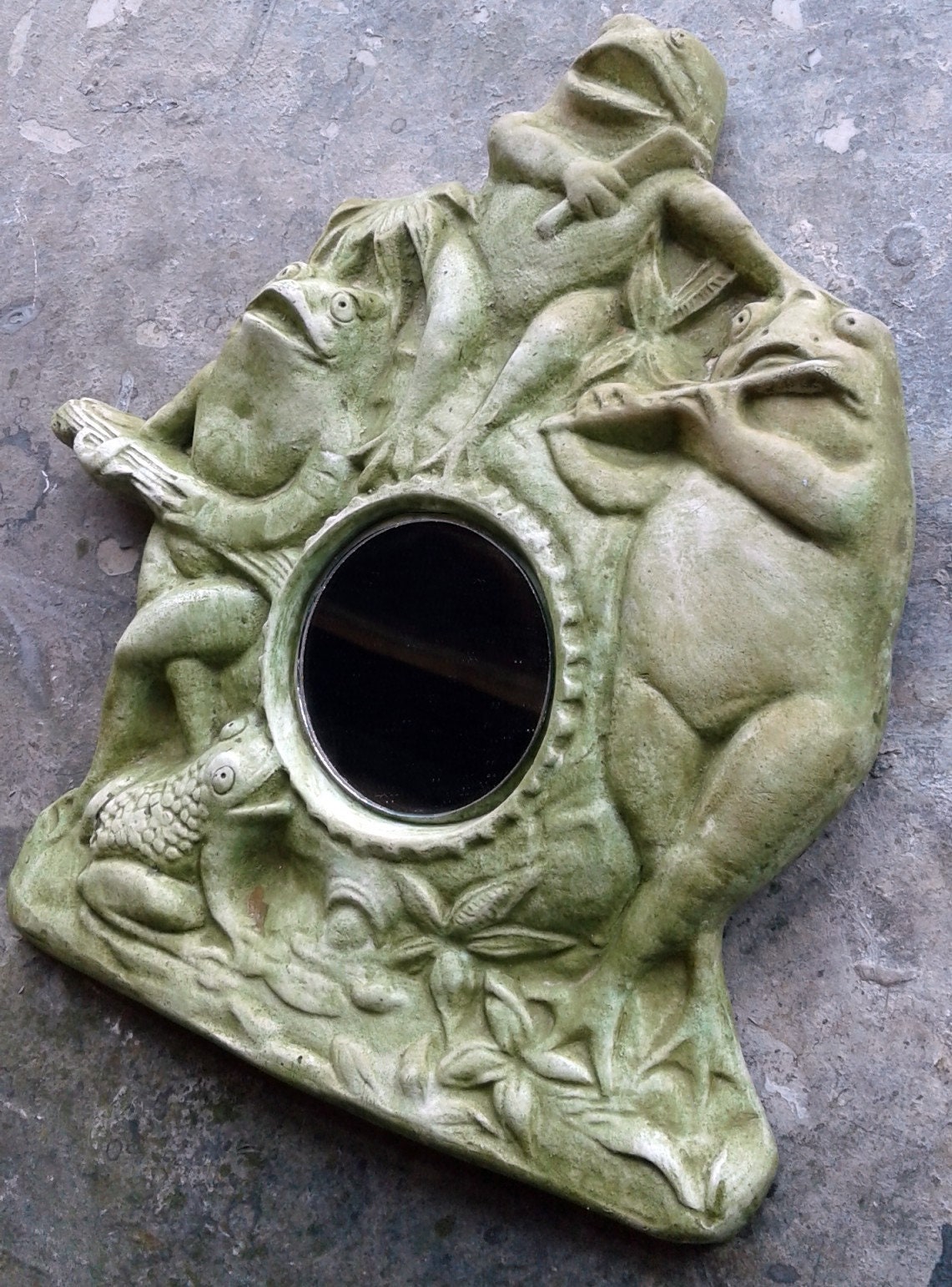 Frog Wall Mirror, Frog Musicians Wall Hanging, Frogs Playing ...
