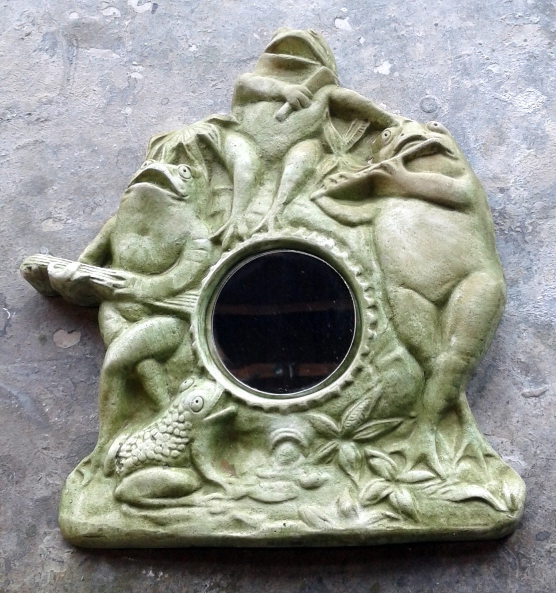 Frog Wall Mirror, Frog Musicians Wall Hanging, Frogs Playing ...