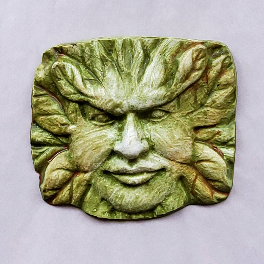 Rectangular Green Man Wall Hanging/lightweight Wall Art/green Man/pagan ...
