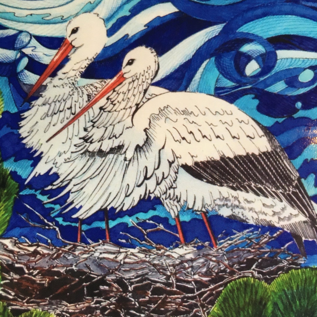 Stork Art Print, Giclee Limited Edition Prints, Storks Birds Artwork ...