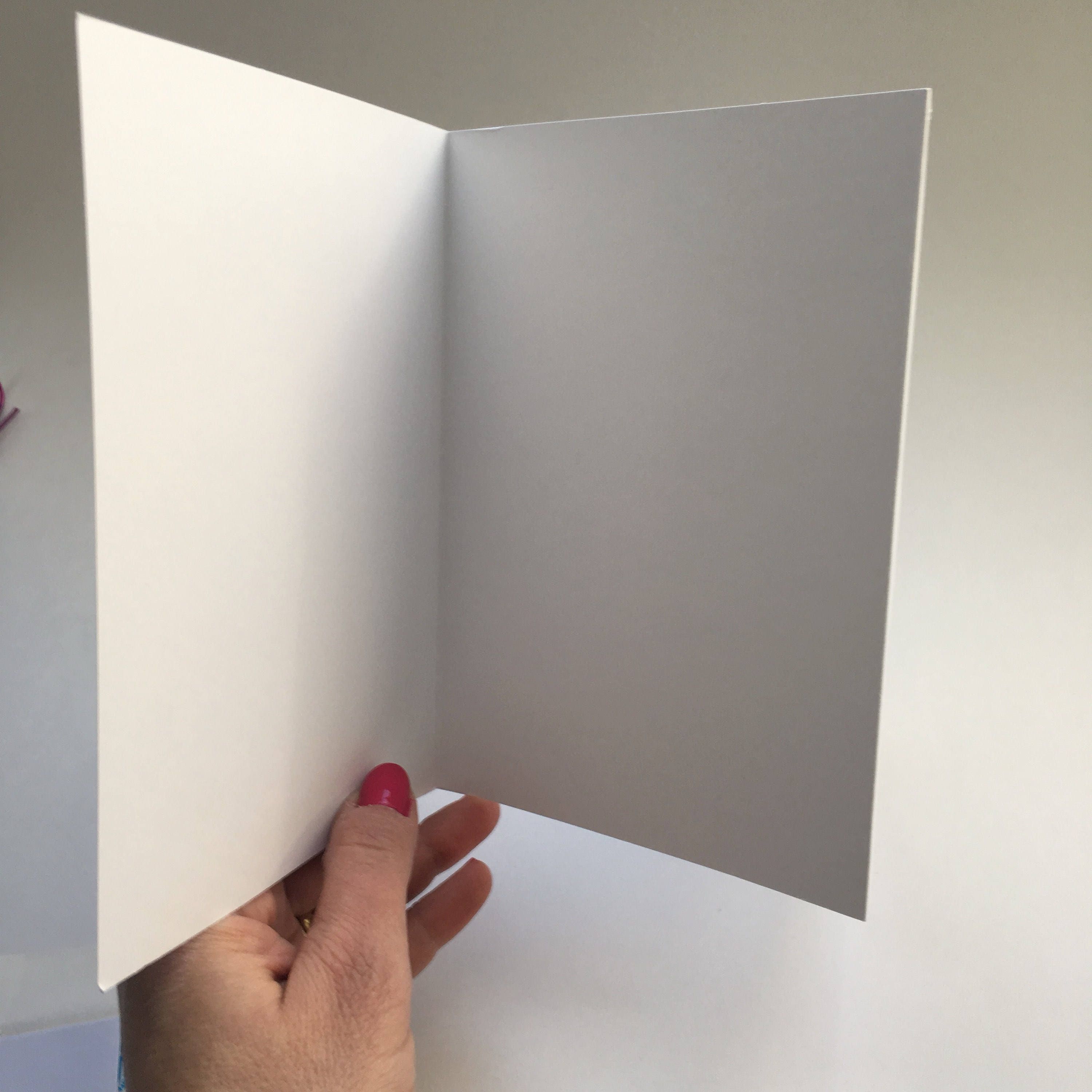 Tri-fold Greeting Card, Trifold, Blank Greeting and Coloring Card, Red ...