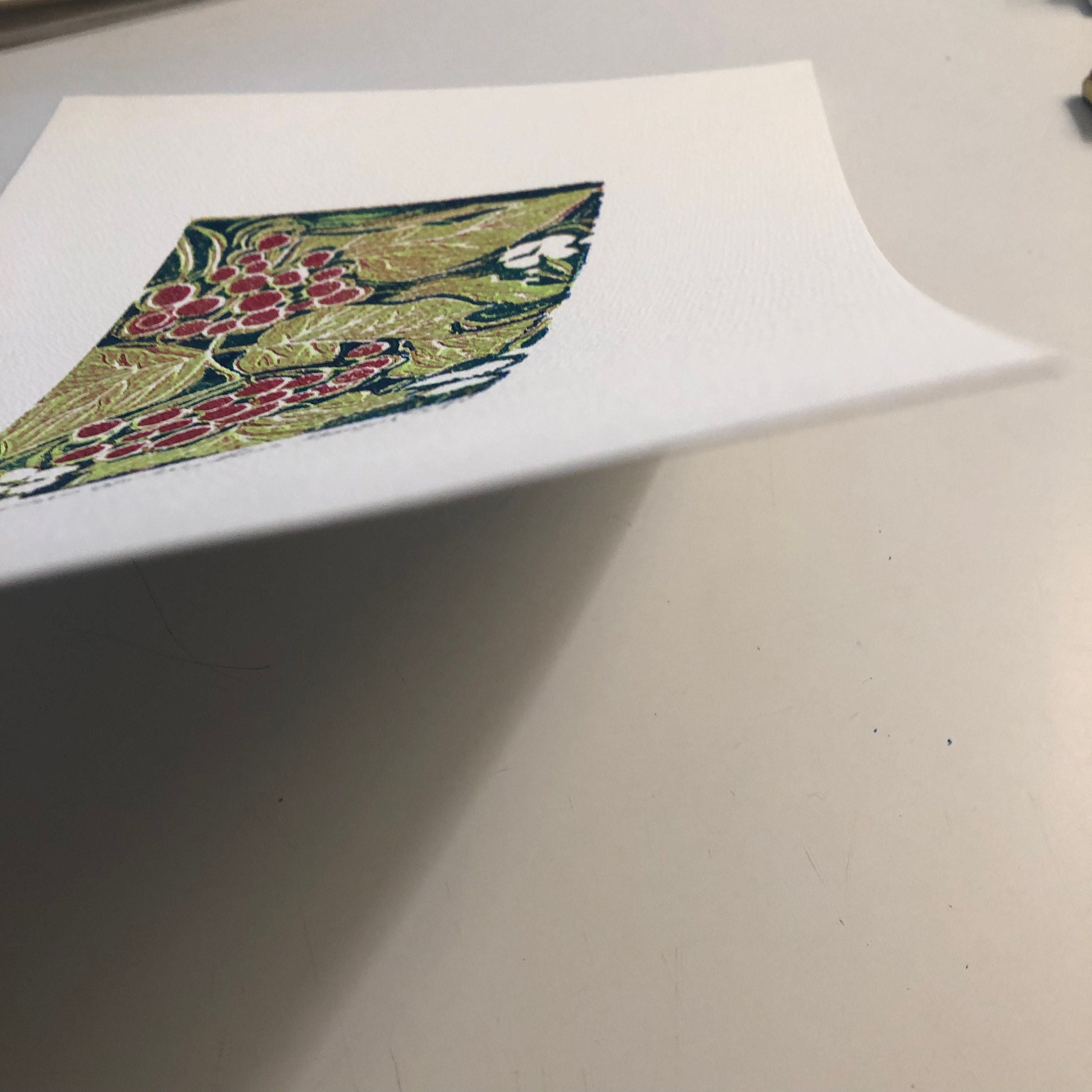 Ukrainian Art Original Linocut Print of Kalyna, Guelder Rose, Original ...