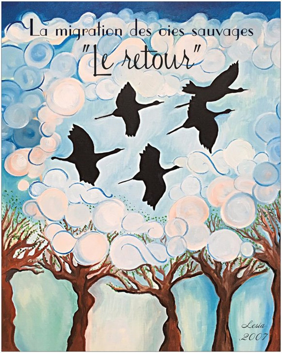 Wild Geese Poster, Wall Decor, the Changing of the Seasons, Life Cycles ...