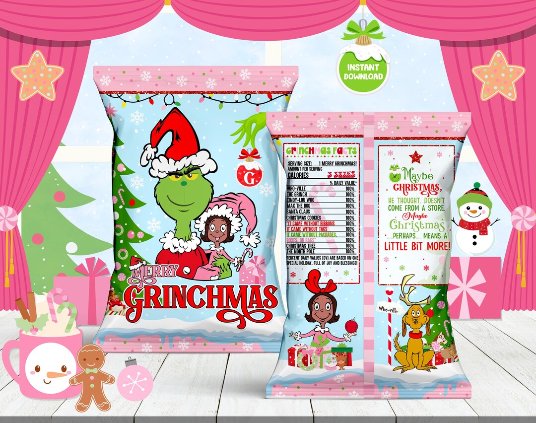 African American Grinchmas, Grinchmas Treat Bags, Grinch Party ...