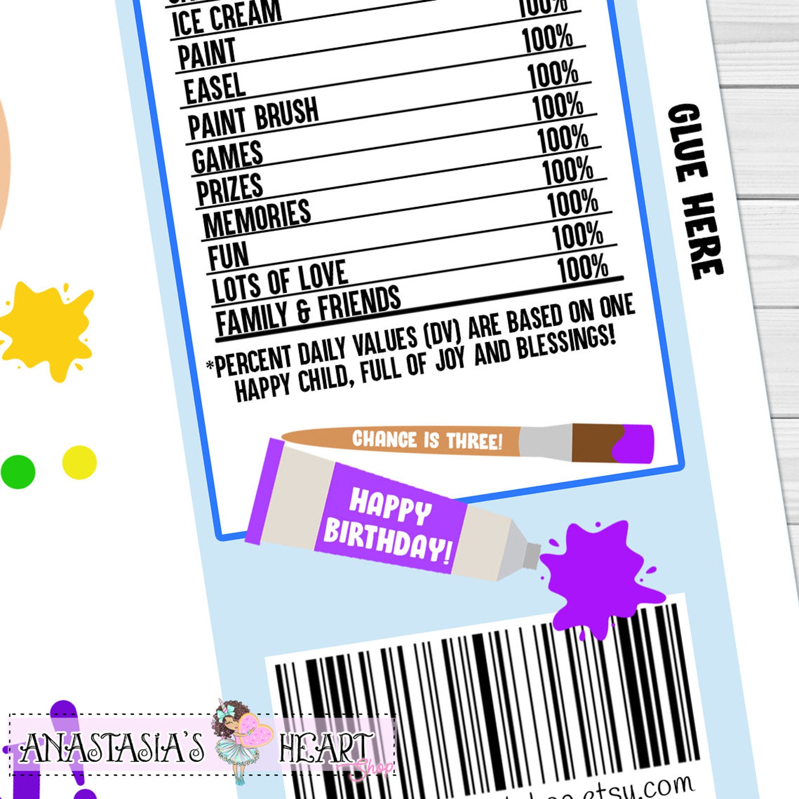 DIGITAL FILES Paint Party Chip Bags, Art Party Chip Bags, Paint ...