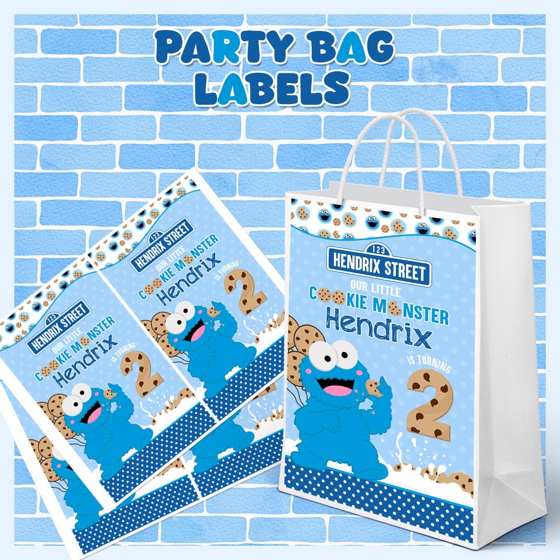 Cookie Birthday Bundle, Cookies Party Printables, Cookies Party ...