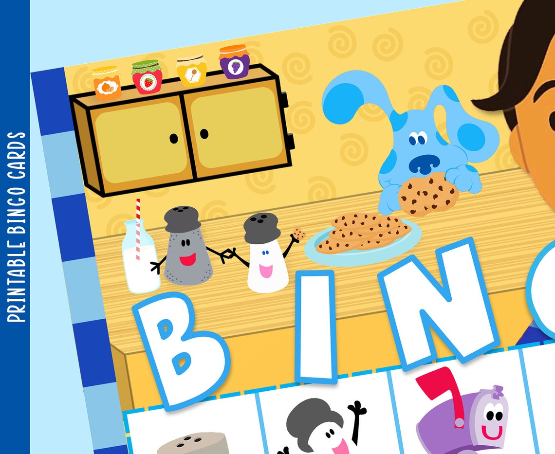 Blue's Clues Bingo Game, Blue's Clues Birthday, Blue's Clues Baby ...