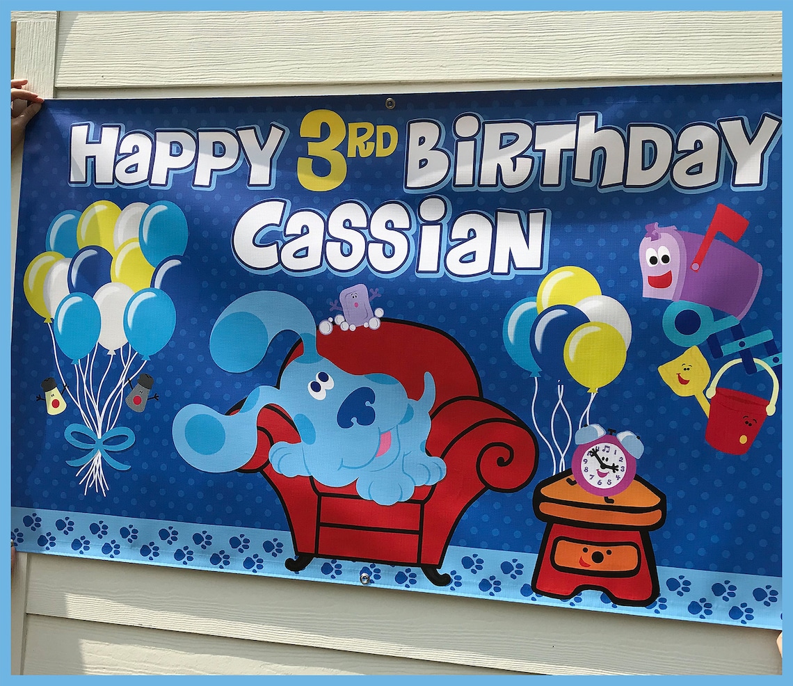 Blue's Clues Birthday Banner Blue's Clues Party - Etsy