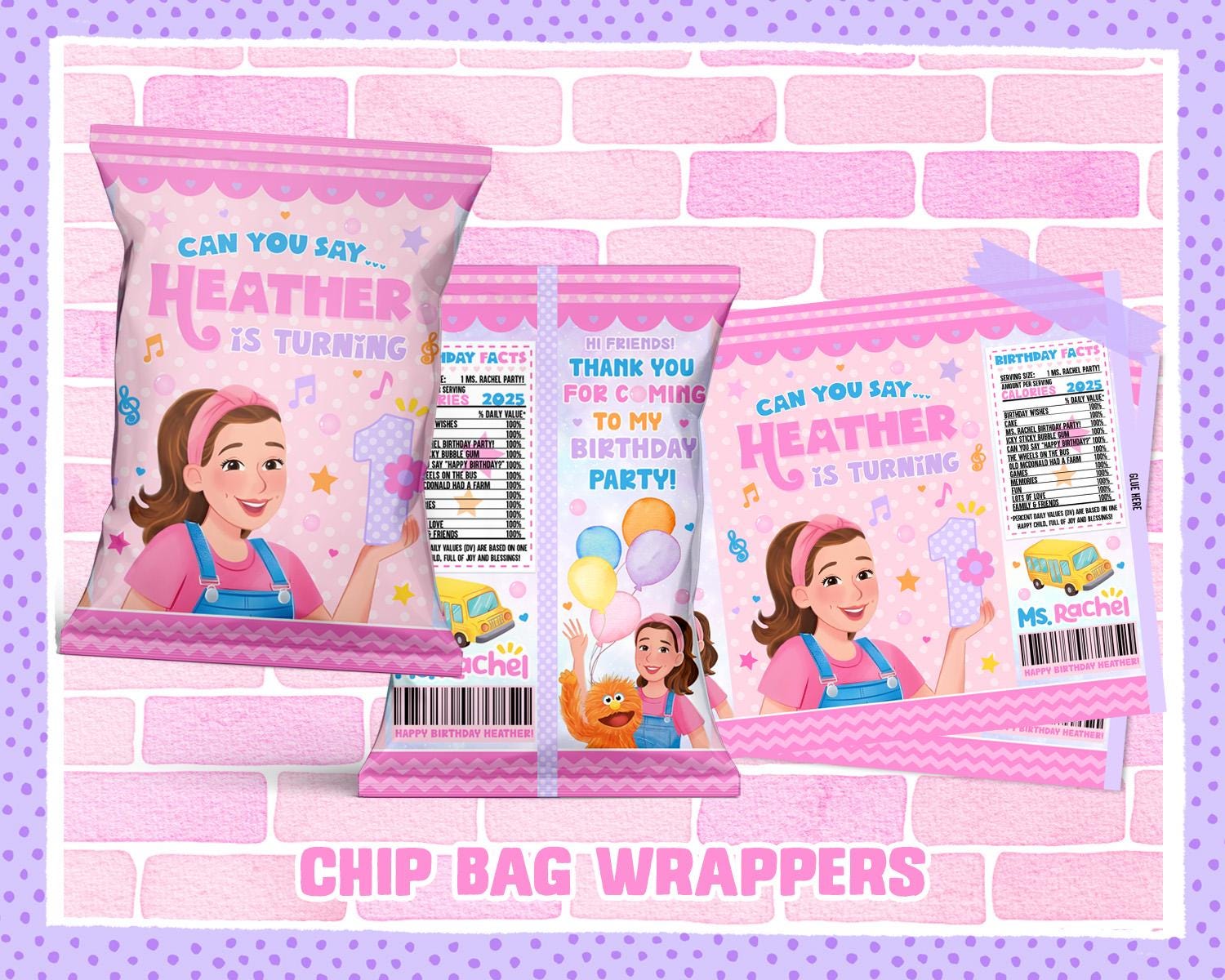 Ms Rachel Birthday Printables, Ms Rachel Party Bundle, Ms Rachel Party ...