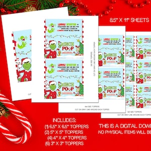 Grinch Poop Treat Bag Topper, Grinch Poop, Grinchmas Candy Bag Topper ...