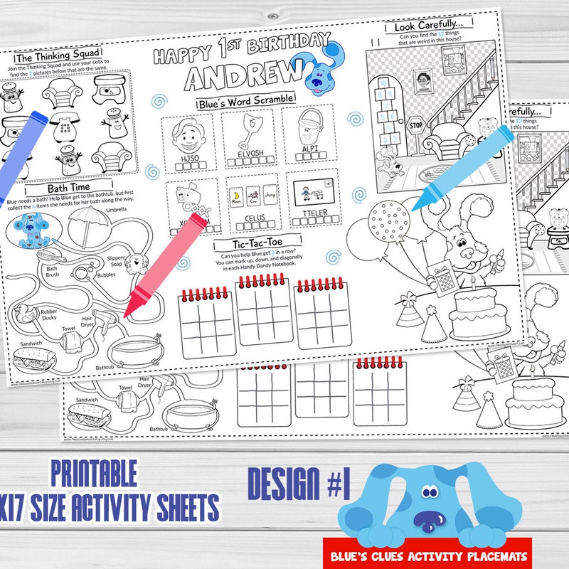 Blue Clues Coloring Pages - Etsy