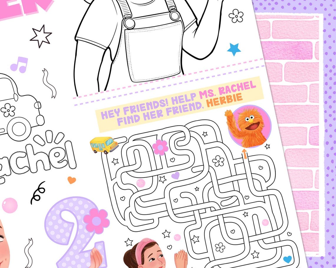 Ms Rachel Activity Sheet, Ms Rachel, Ms Rachel Birthday, Ms Rachel ...