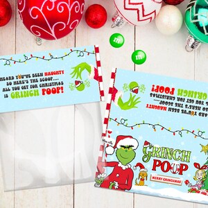 Grinch Poop Treat Bag Topper, Grinch Poop, Grinchmas Candy Bag Topper ...