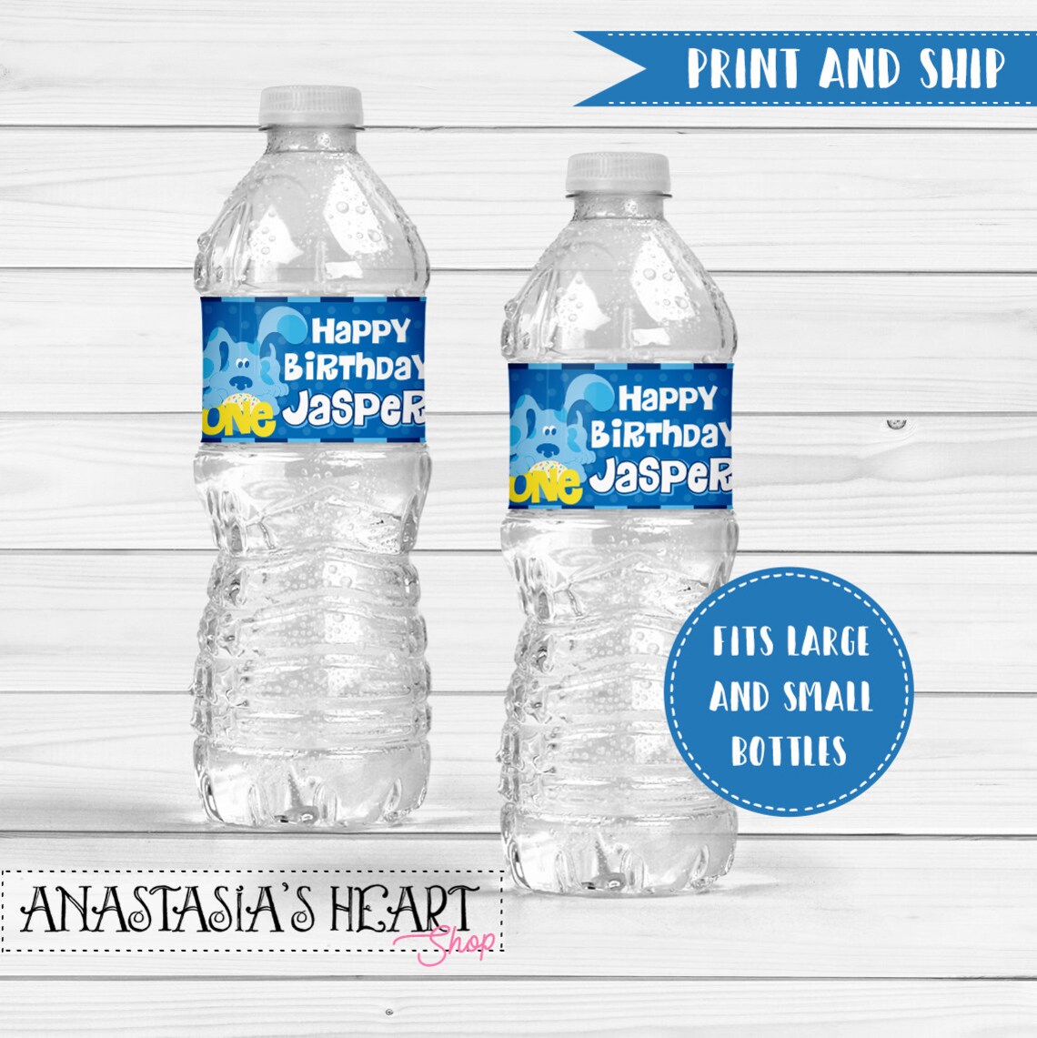 PRINT AND SHIP Blues Clues Water Labels Blues Clues | Etsy