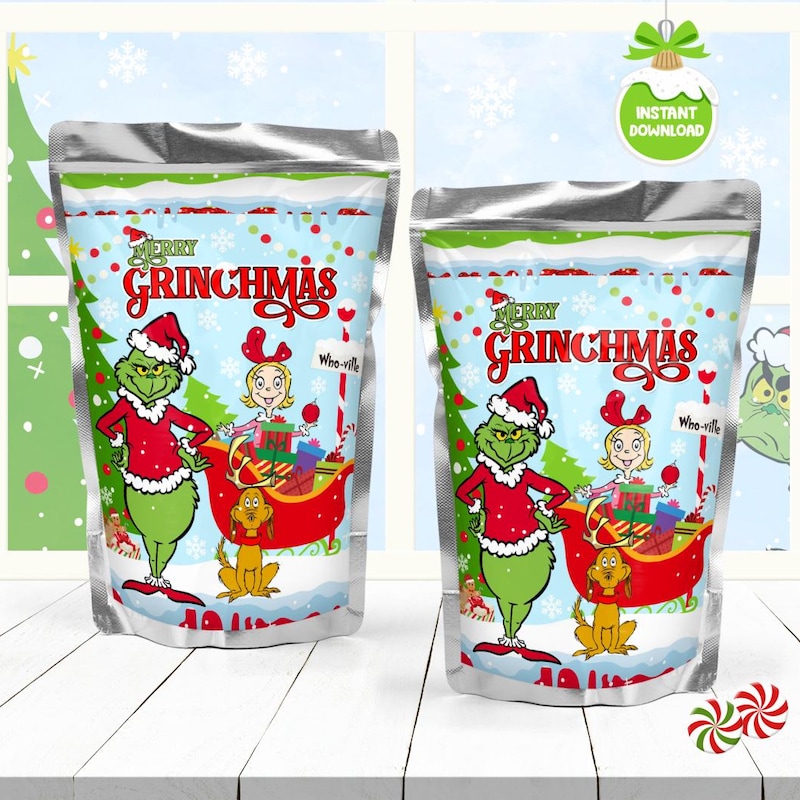 Grinch Labels - Etsy