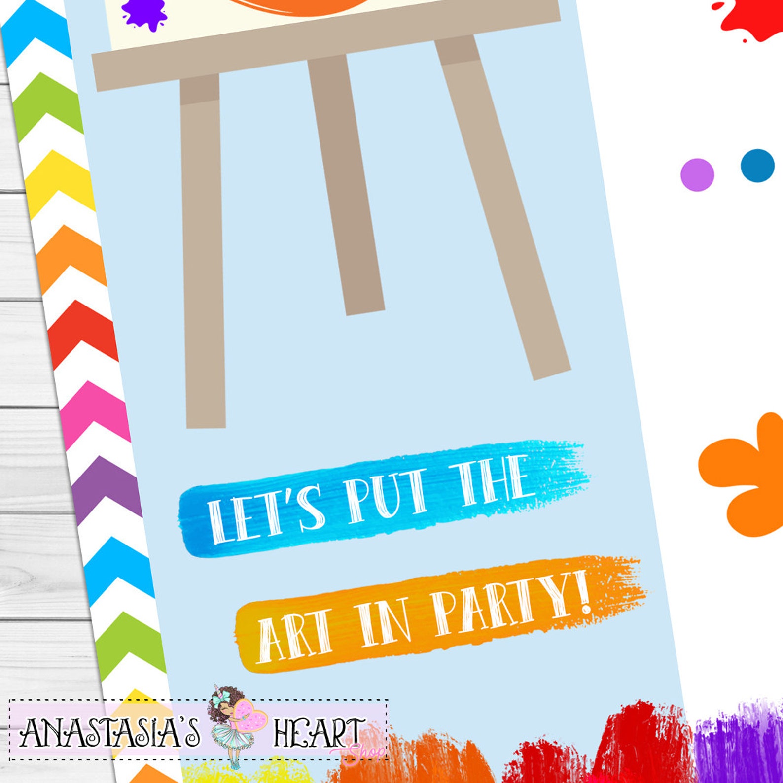 DIGITAL FILES Paint Party Chip Bags, Art Party Chip Bags, Paint ...