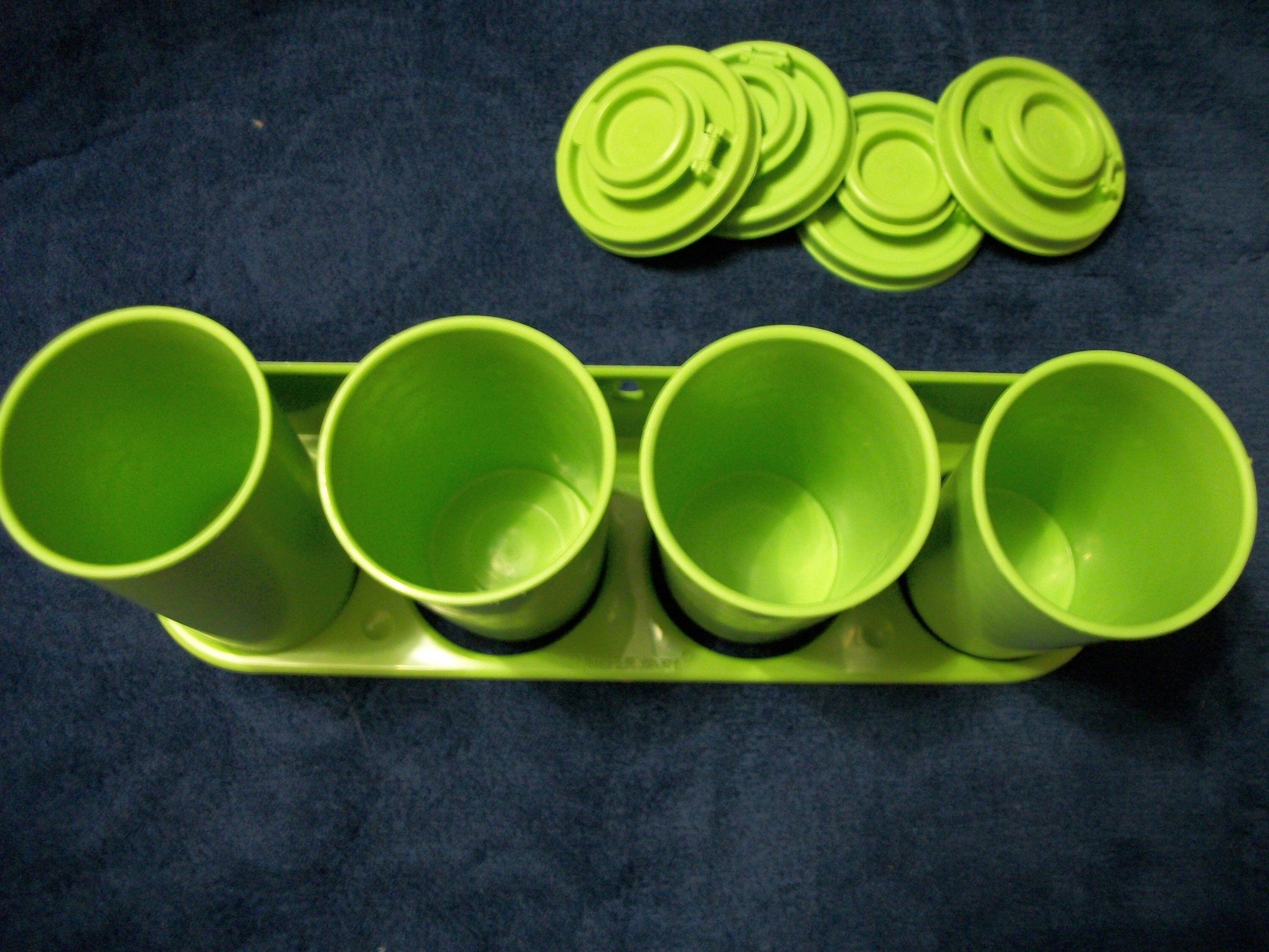 Vintage Tupperware Spice Rack and Containers Avocado Green Tupperware ...