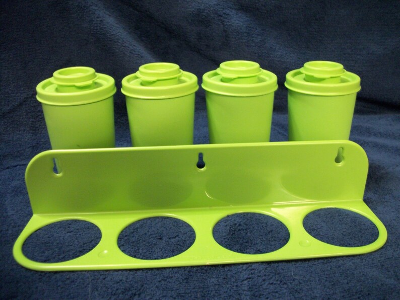 Vintage Tupperware Spice Rack and Containers Avocado Green - Etsy