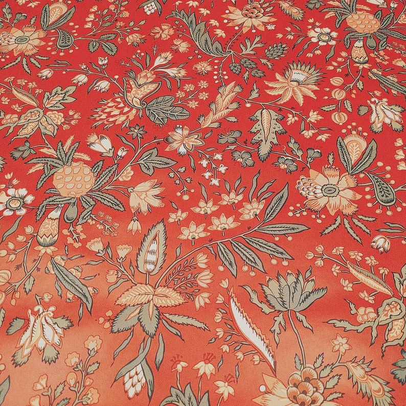 Motif Vintage Wallpaper French Country Red and Green - Etsy UK