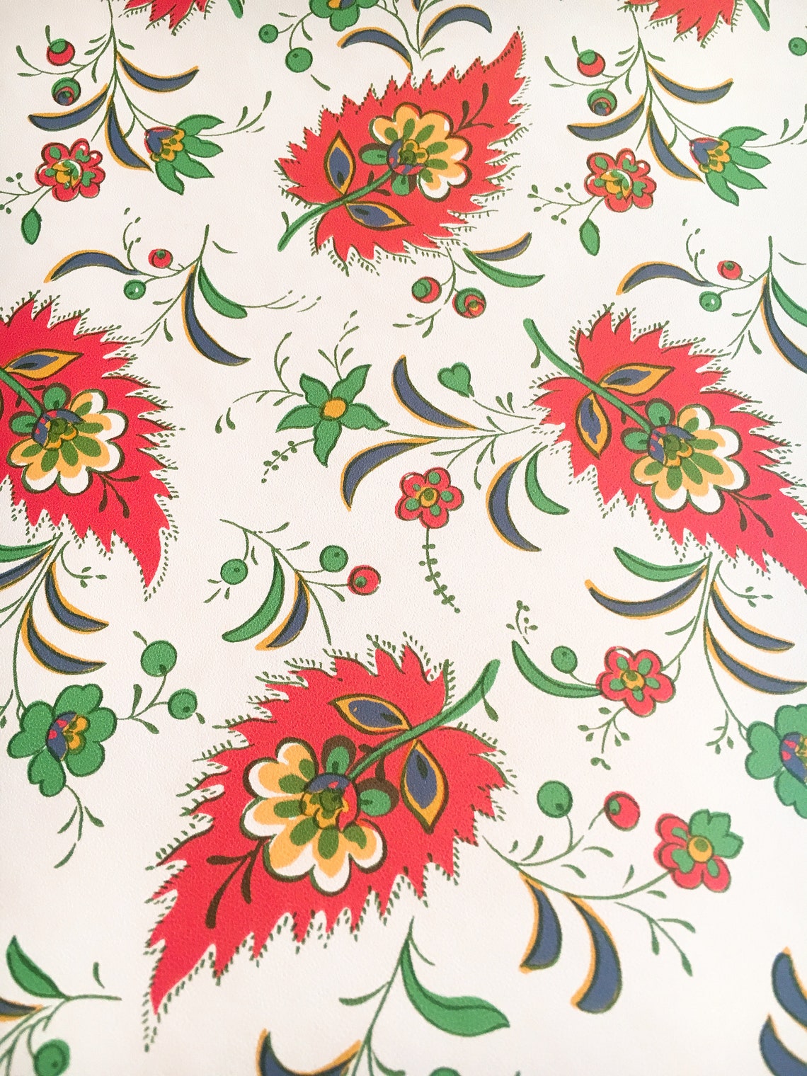 Motif Vintage Wallpaper French Country Brights - Etsy