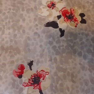 Motif Vintage Wallpaper Leopard Print & Flower Blossoms Gray Pink - Etsy