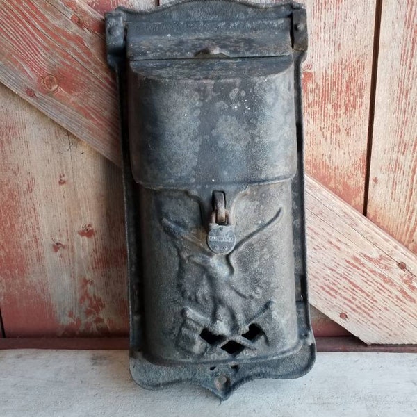 Cast Iron Wall Mounted Mail Box - Etsy