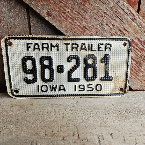 Antique Iowa License Plate - Etsy