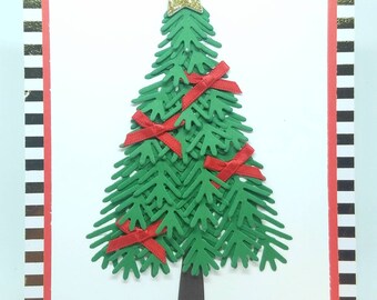 Christmas tree card | Etsy