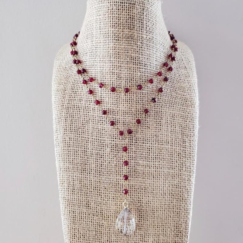Red Bead Necklace - Etsy