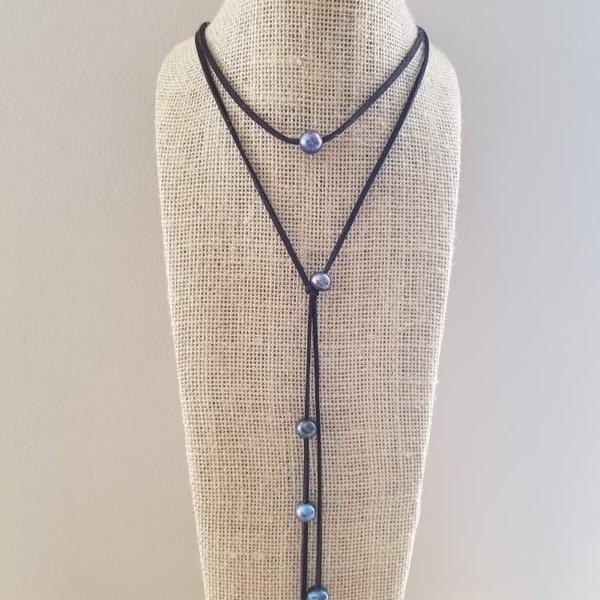 Leather Lariat - Etsy
