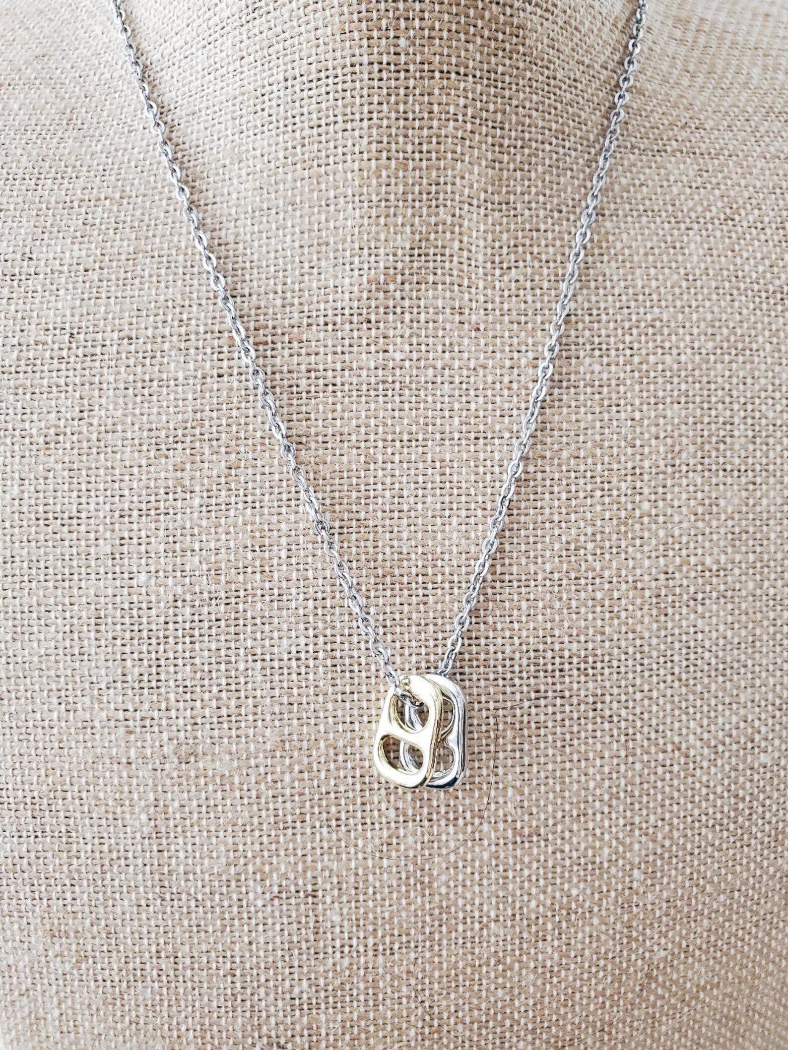 Soda Can Pop Top Necklace Chain Gold and Silver Plated Two - Etsy