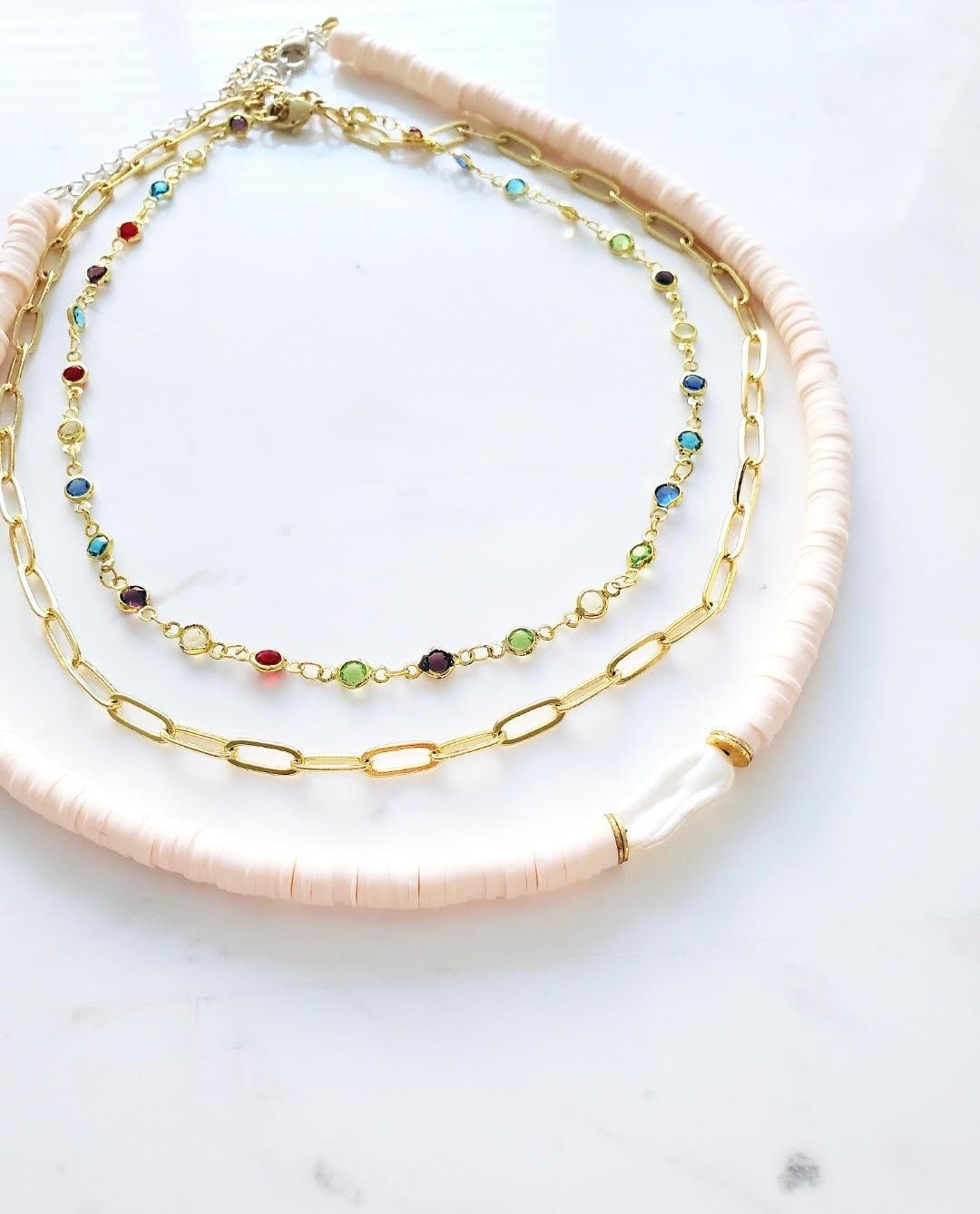 Collier Sarah Cameron Outer banks 3 RAS de cou de bijoux inspirés SET ...