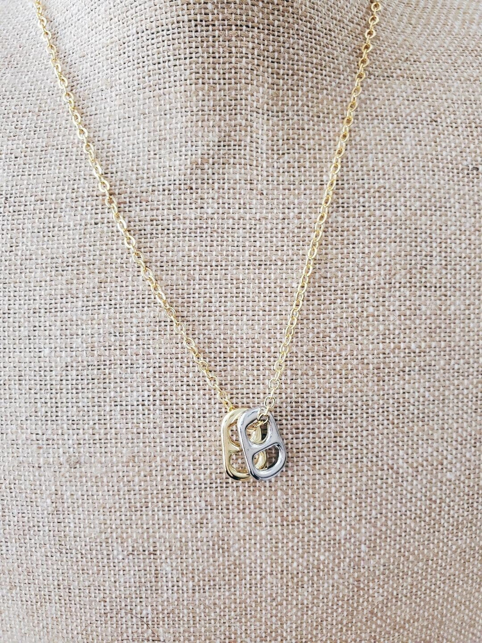 Soda Can Pop Top Necklace Chain Gold and Silver Plated Two - Etsy