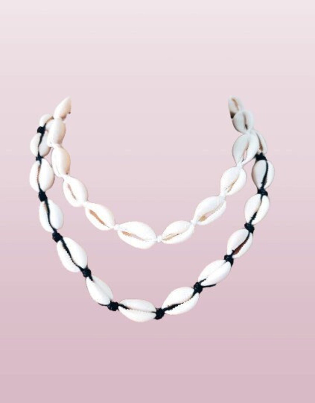 White Cowrie Shell Necklace Choker Girls Beach Vacay Jewelry Knotted ...