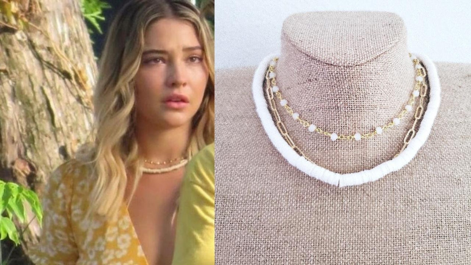 Sarah Cameron White Bead Choker Necklace OBX 3 Inspired - Etsy