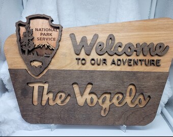 Home & Living Customizable National Park Service Sign Laser Engraved ...