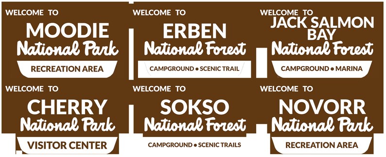 Park Style Welcome Sign Parks System Inspired Family Name - Etsy