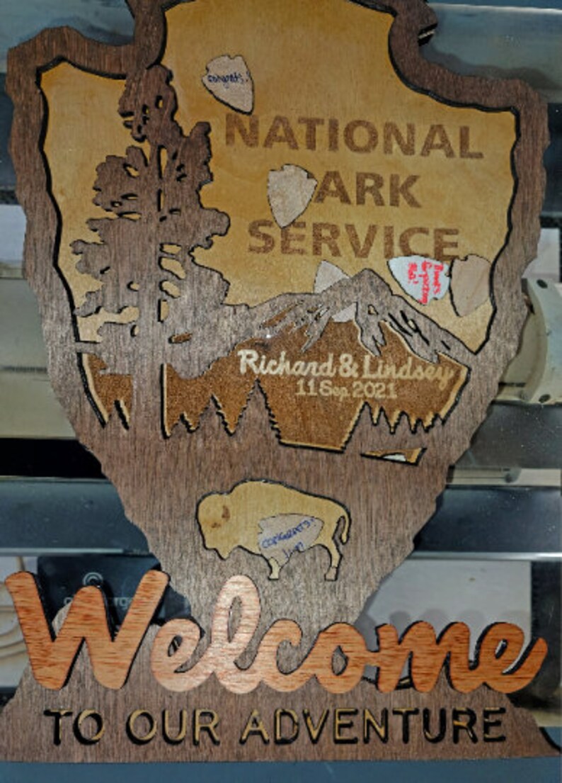 National Park Service Wedding Drop Box NPS Inspired Custom - Etsy